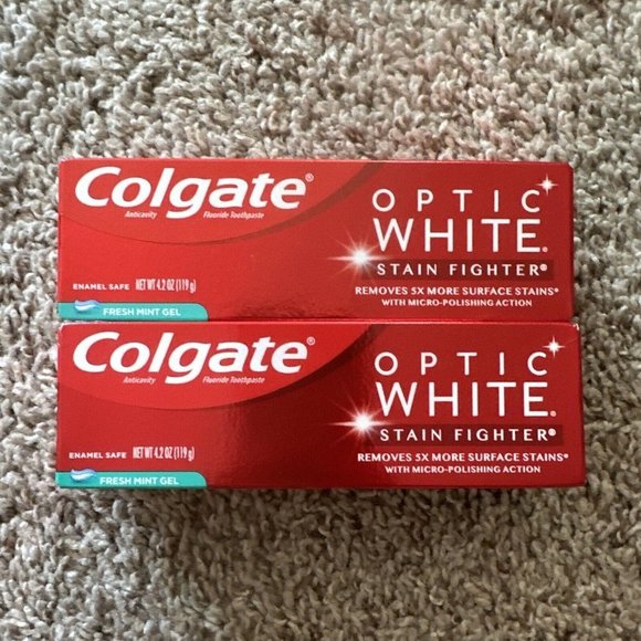 Colgate | Grooming | Lot Of 2 Colgate Optic White Stain Fighter ...